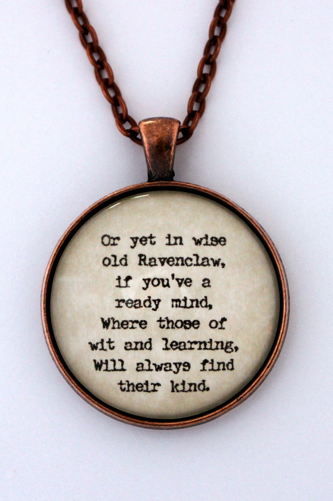 RAVENCLAW SORTING HAT POEM SONG Harry Potter JK Rowling Quote Pendant ...