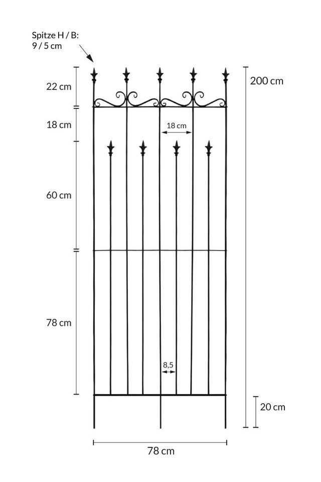 Schne Rankgitter Metall 200 Cm Hoch Bild