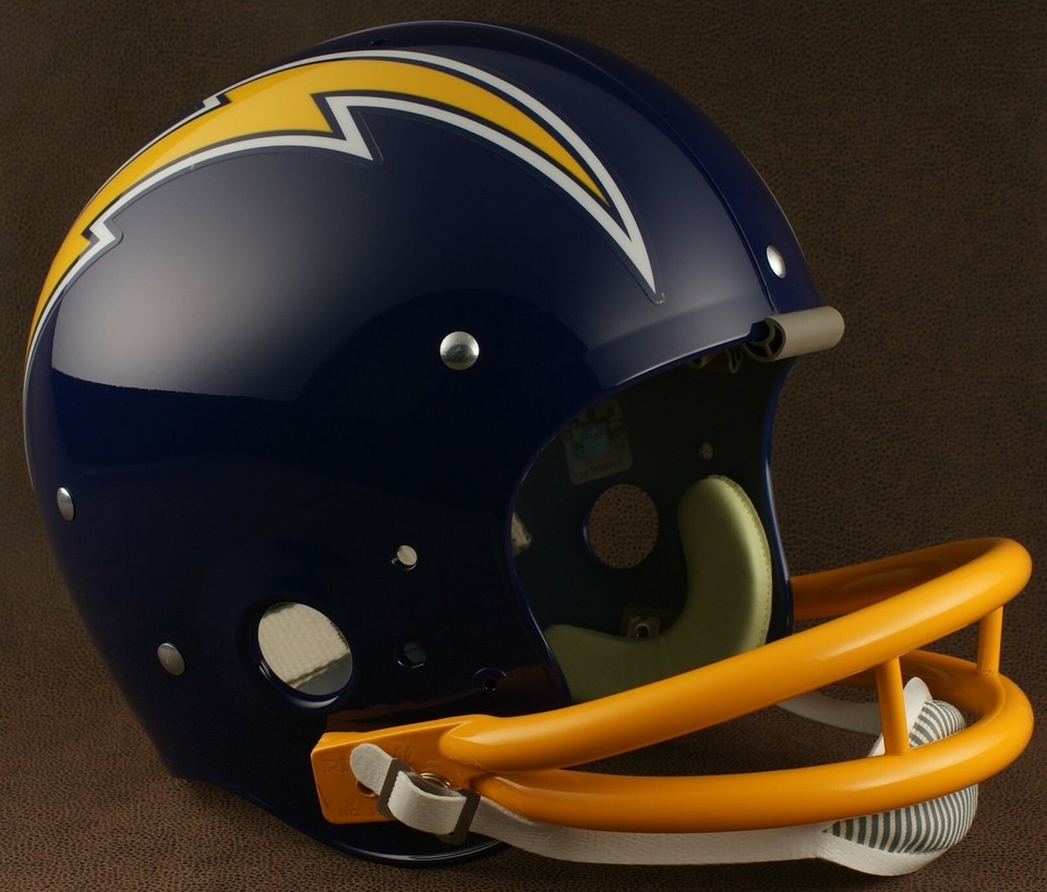 SAN DIEGO CHARGERS 1974-1982 NFL Authentic THROWBACK Football Helmet | eBay