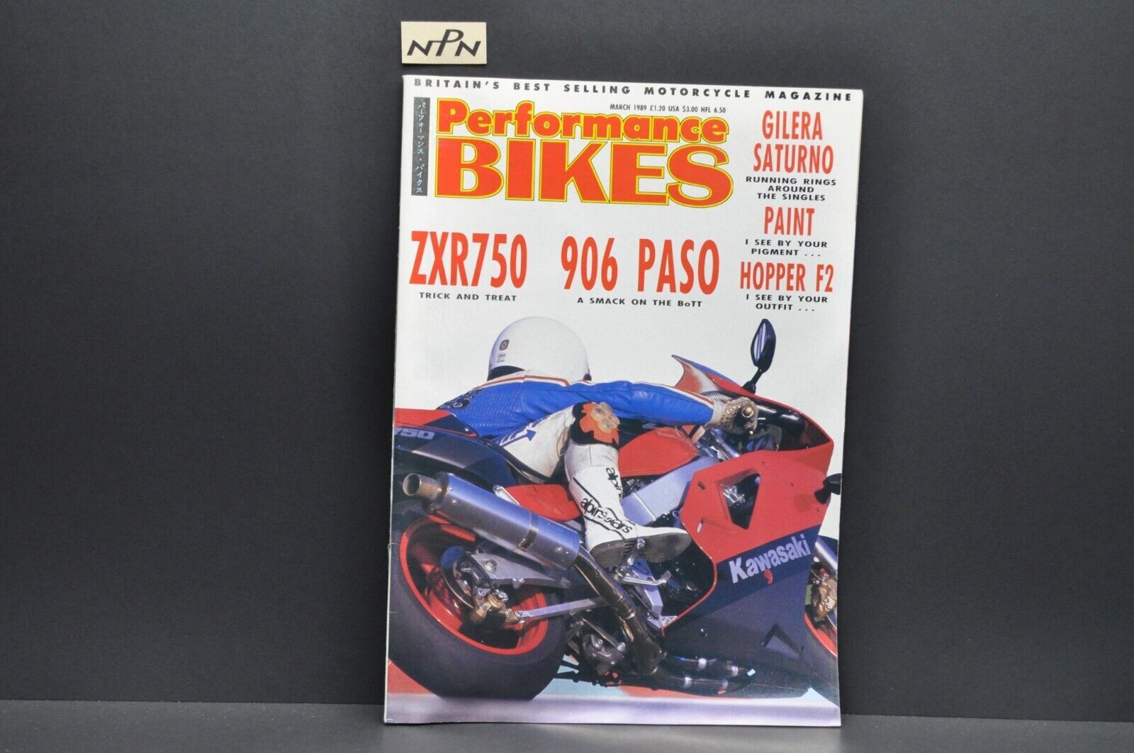 Vtg Performance Bikes Magazine March 1989 Kawasaki ZXR750 906 Paso ...