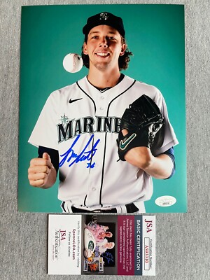 SEATTLE MARINERS- LOGAN GILBERT AUTOGRAPH 8x10 PORTRAIT PHOTO JSA ...