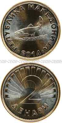 MAZEDONIEN/MACEDONIA 2 Denari 2014 UNC (KM# 3) | eBay.de