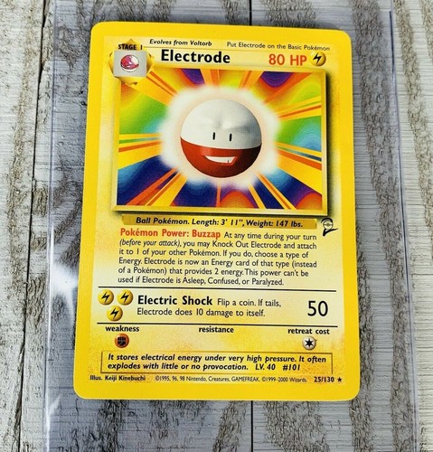 Electrode 25/130 Base Set 2 NON-HOLO Rare Pokemon Card Very Good+ | eBay