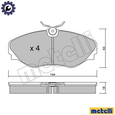 BRAKE PAD SET DISC BRAKE 22-0338-0 FOR RENAULT ESPACE/III/Mk AVANTIME 2 ...