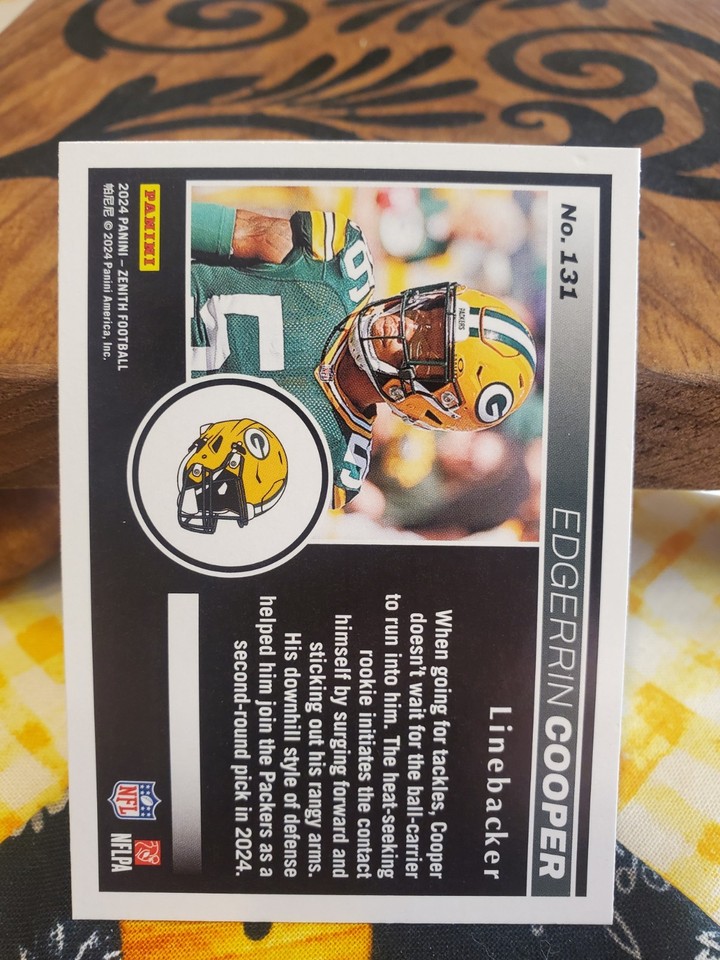 2024 Panini Zenith - 2 Minute Drill - Edgerrin Cooper #131 (RC) Packers ...