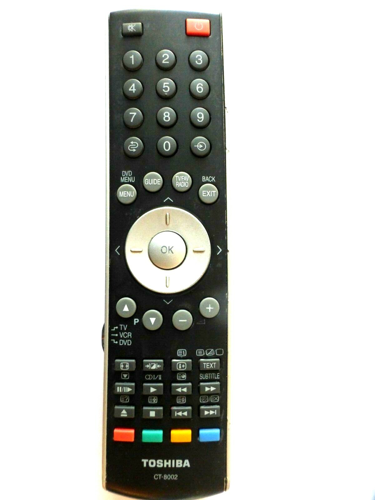TOSHIBA TV REMOTE CT-8002 20W331DB 20WLT56B 20WLT56B2 32WLT66 37WLT66 ...