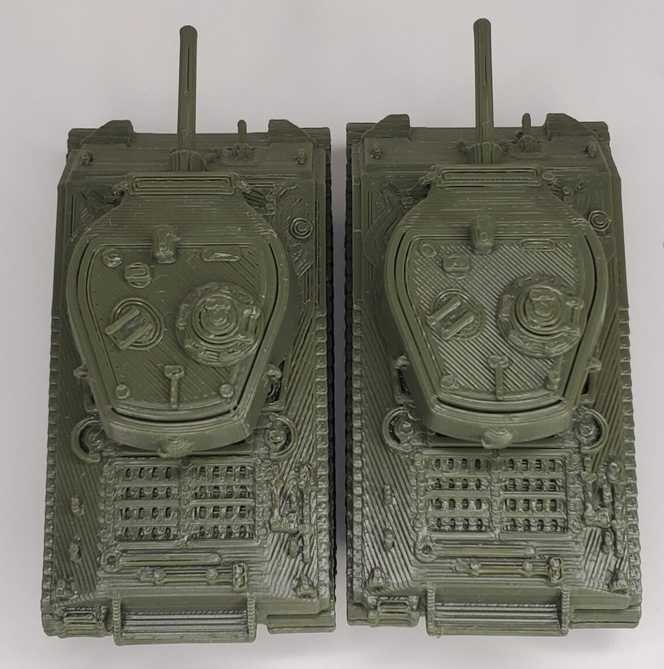 2 Pack - HO Scale - US M4 Sherman tank - Olive Green 1:87 Scale Mini ...