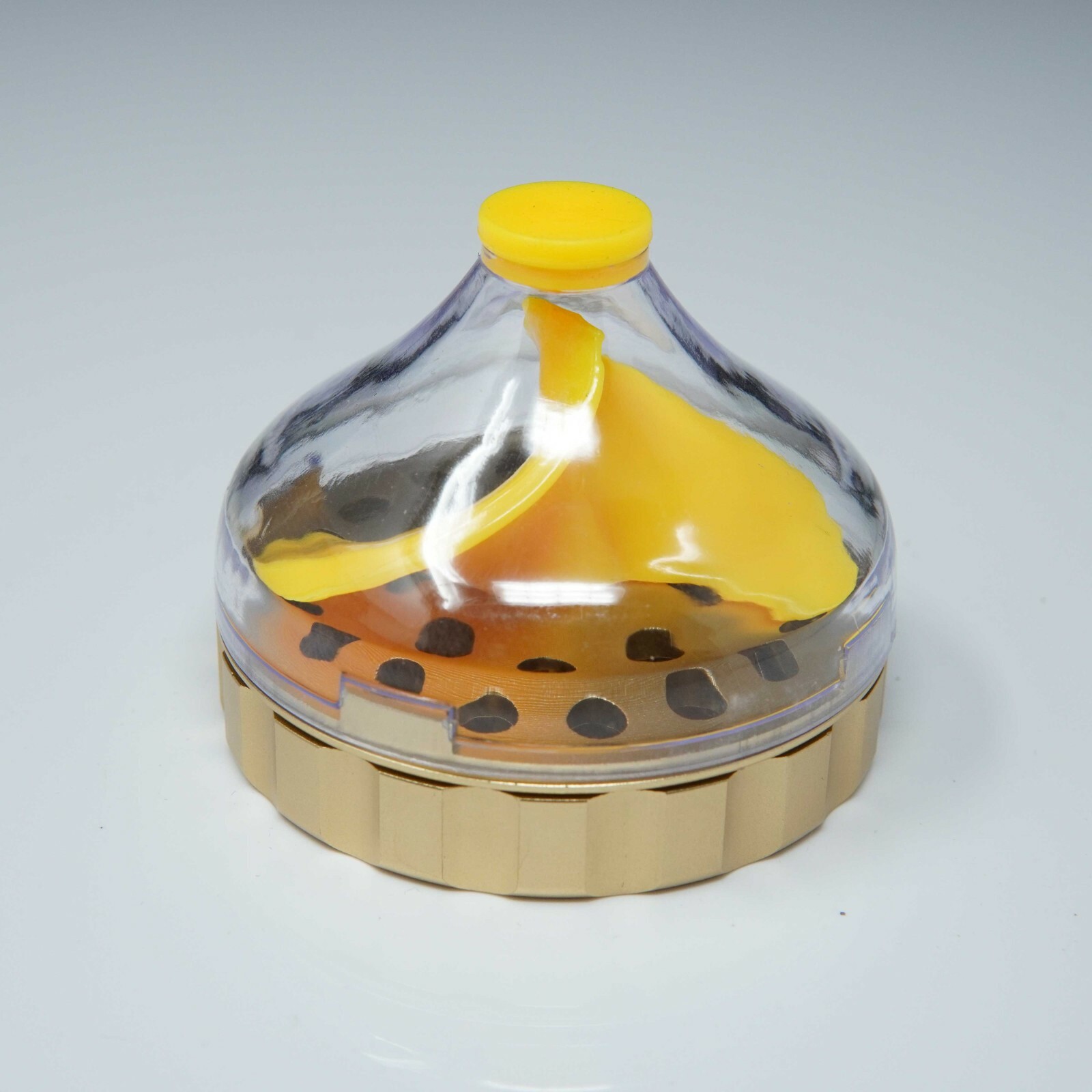 Gold Tobacco Vortex Funnel Herb Grinder 2 Layers Crusher Aluminum 2.0 ...