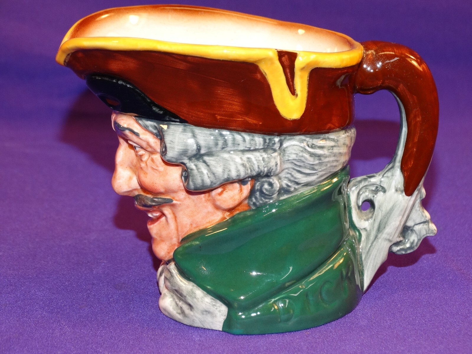 VINTAGE ROYAL DOULTON 3 1/2" CHARACTER / TOBY JUG DICK TURPIN MASK UP ...