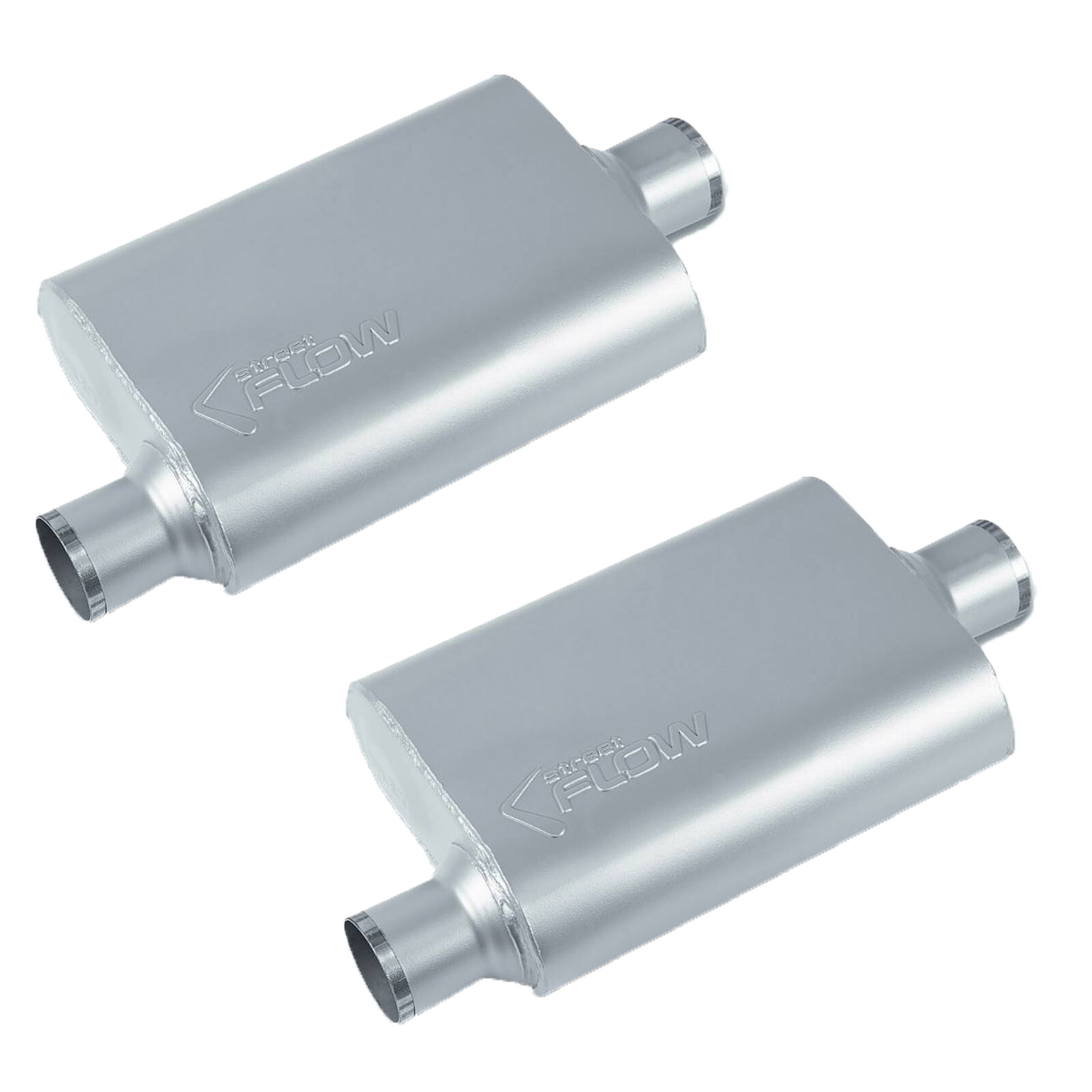 40 Series Flow Muffler 2 Chamber StreetFlow Mufflers 2.25" In/Out ...