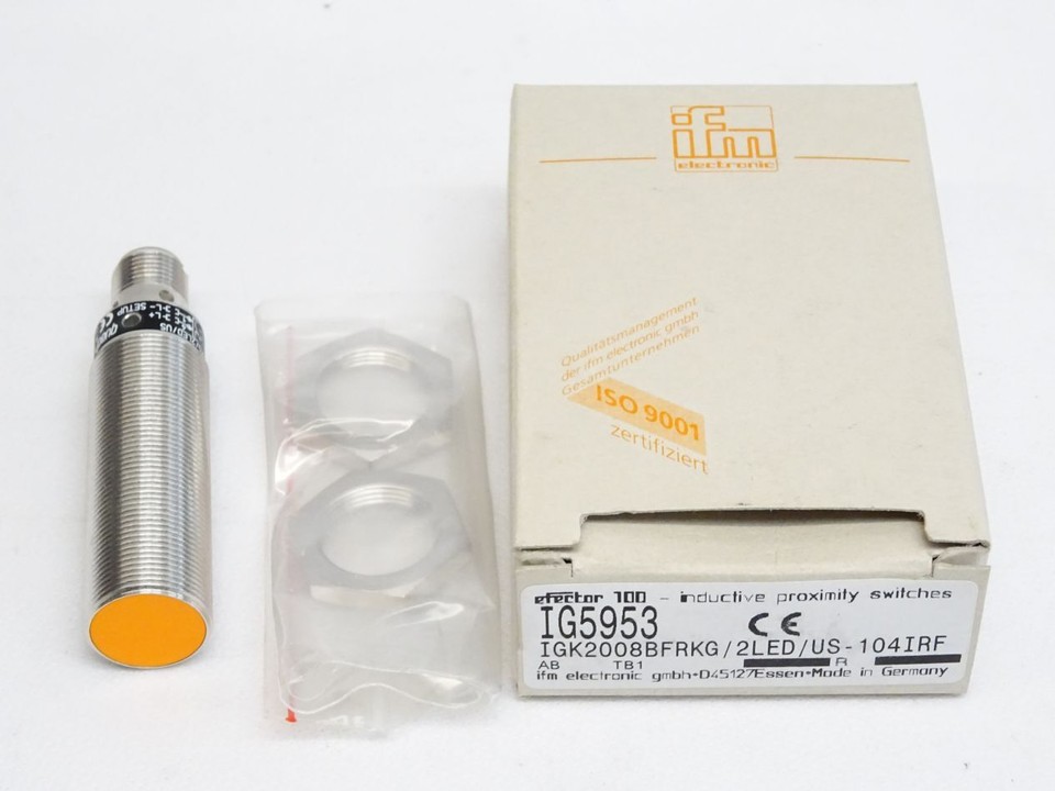 Ifm electronic IG5953 Induktiver Sensor IGK2008BFRKG/2LED/US-104 / Neu ...