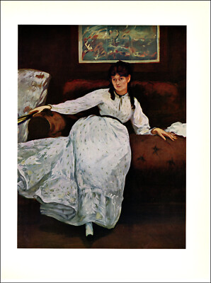 1961 Vintage Print Edouard Manet Repose Berthe Morisot 1869 Fine Art ...