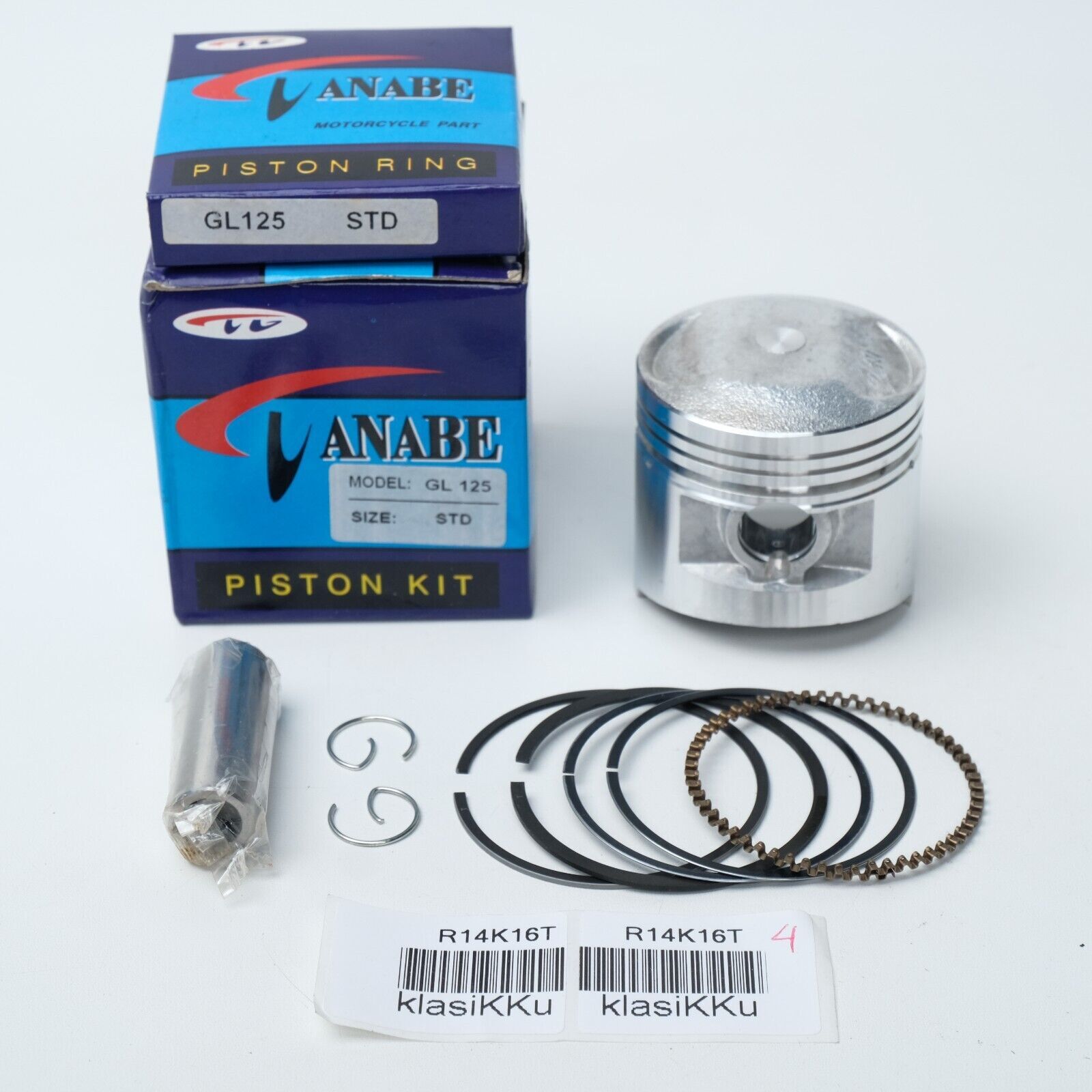 Honda XL125 XR125R GLX NX125 GL125 Piston Kit Set STD Nos 13101-440-000 ...