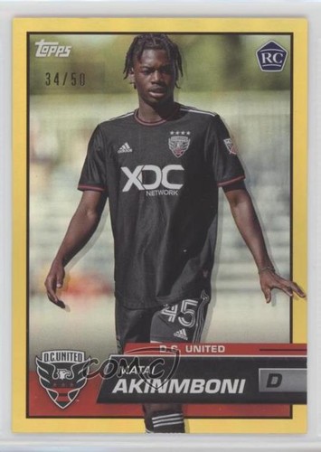 2023 Topps MLS Gold Foil /50 Matai Akinmboni #91 Rookie RC | eBay