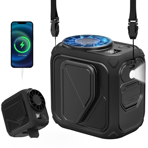 Portable Waist Fan Rechargeable,10000Mah Mini Neck Fan With Ai Chip,5 ...