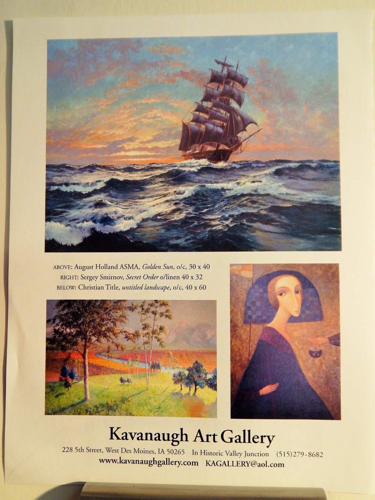 AUGUST HOLLAND ART PIECE VTG ORIG 2022 ADVERTISEMENT | eBay