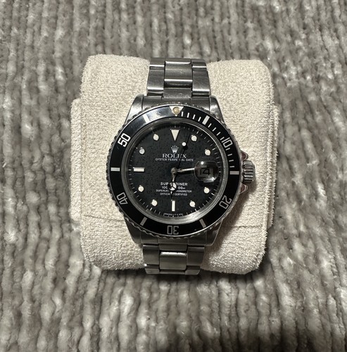 Rolex Date Submariner "Triple Zero" Ref. 168000 40mm Black Dial | eBay