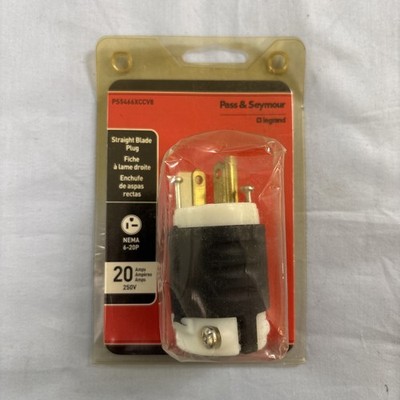 Straight Electrical Plug 3 Wire, 20 Amps, 250V, NEMA 6-20P - YGA022 | eBay