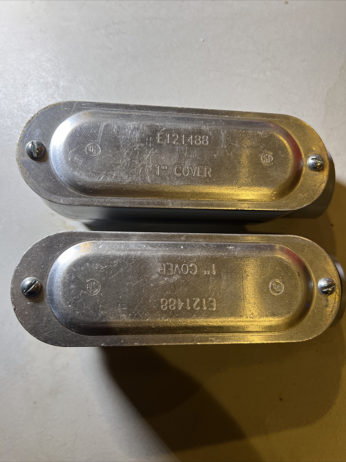 2 QTY LOT E121488 1" LB Threaded Conduit Elbow Body With Cover, E ...