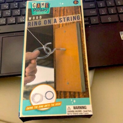 Game Parlor Wood Ring on a string Ages 8 + | eBay