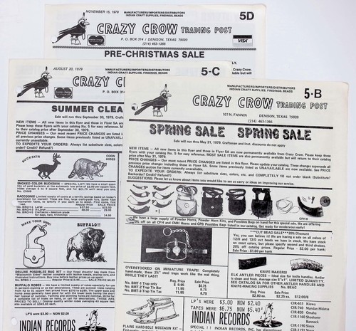 1979 Crazy Crow Trading Post Sales Catalogs Lost Of 3 Denison Texas | eBay