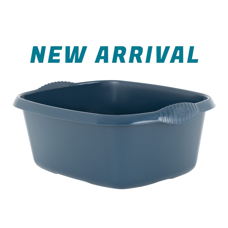 39cm Rectangular Plastic Washing Up Bowl 12L Capacity Portable Sink ...