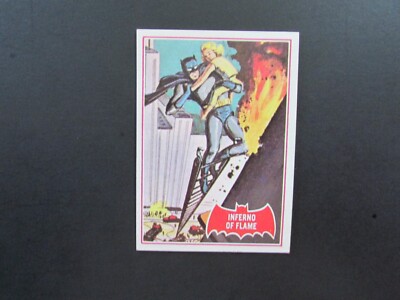 1966 Topps Batman Red Bat Card #40a Inferno Of Flame L1 | eBay