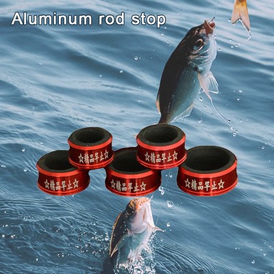 1pcs Aluminum Alloy Fishing Rod Stop Rings Pole Sleeve Metal Rod Clip-i ...