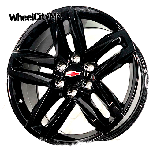 20" gloss black 2020 Chevy Silverado Tahoe Trail Boss OE replica rims ...