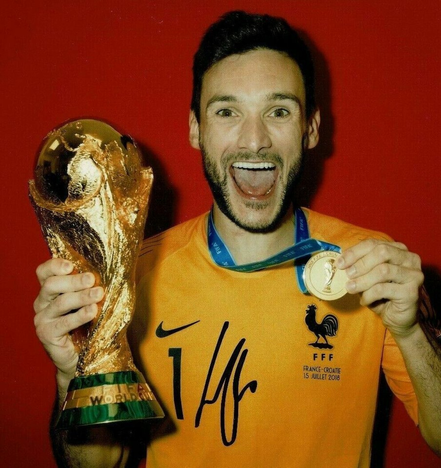 Hugo Lloris SIGNED 12X8 Photo France 2018 World Cup Trophy Genuine ...