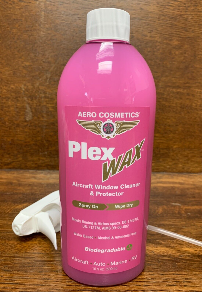 Aero Cosmetics, Plex Wax - Aircraft Window Cleaner/Protector, 16oz ...