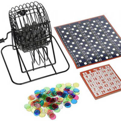 Cardinal Deluxe Metal Bingo Cage with Automatic Random Ball Selector ...