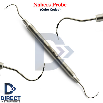 Dental Nabers Probe Periodontal Color Coded Diagnostic Depth Furcation ...