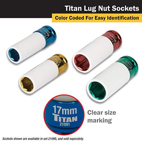 TITAN 21095 4-Piece 1/2-Inch Drive Non-marring Impact Deep Lug Nut ...