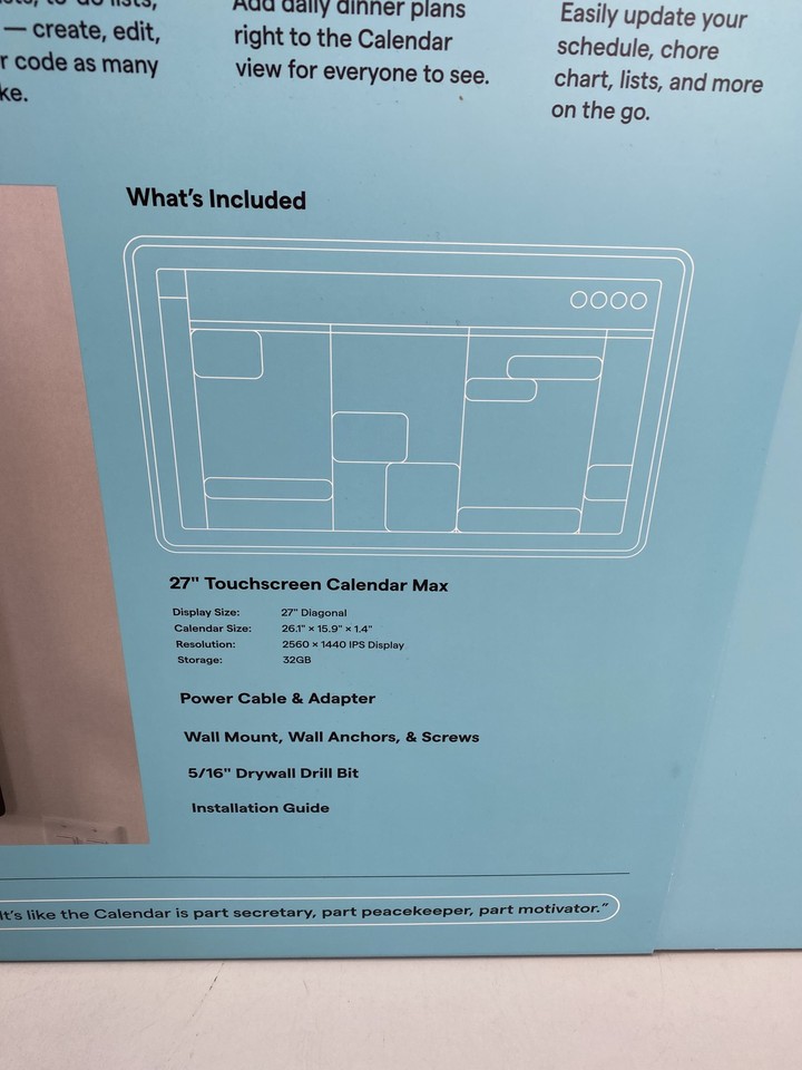 Skylight Calendar Max Shadow Box/Charcoal - 27" Touchscreen | eBay