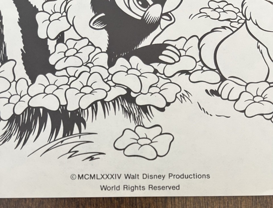 Disney's BAMBI 1984 Production Studio BAMBI Model Sheet Guide Page | eBay