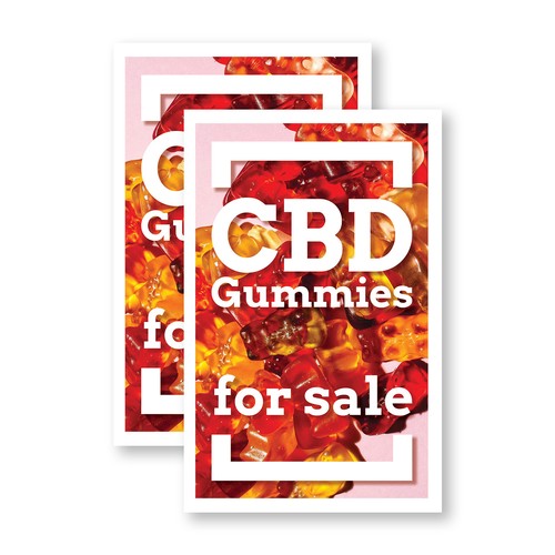 CBD Gummies Heavy Duty A-Frame Sidewalk Sign Delicious Edibles Wellness ...