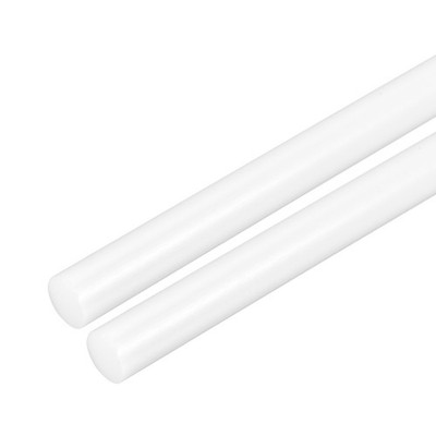 Plastic Round Rod,10mm Dia 50cm White Engineering Plastic Round Bar ...