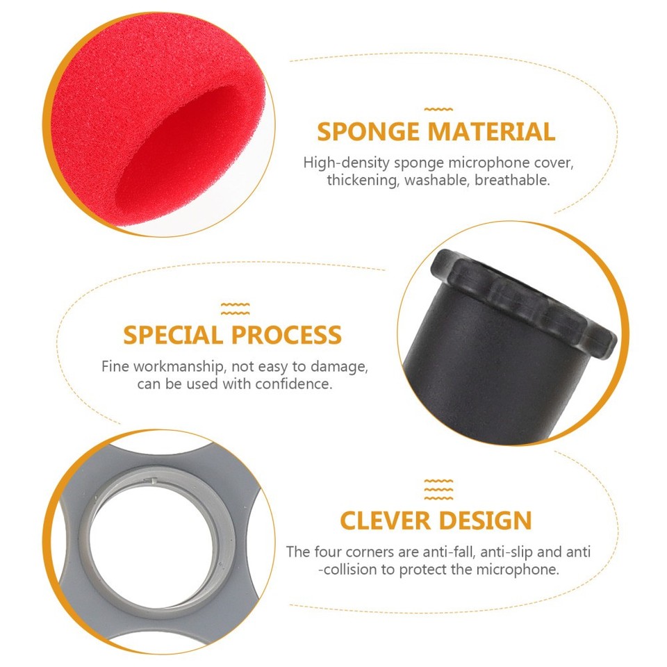 5 sets of Mic Covers Protective Covers Saliva Spray Covers Microphone ...