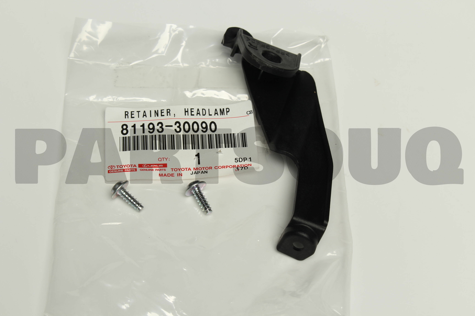 8119330090 Genuine Toyota RETAINER, HEADLAMP PROTECTOR, UPR RH 81193 ...