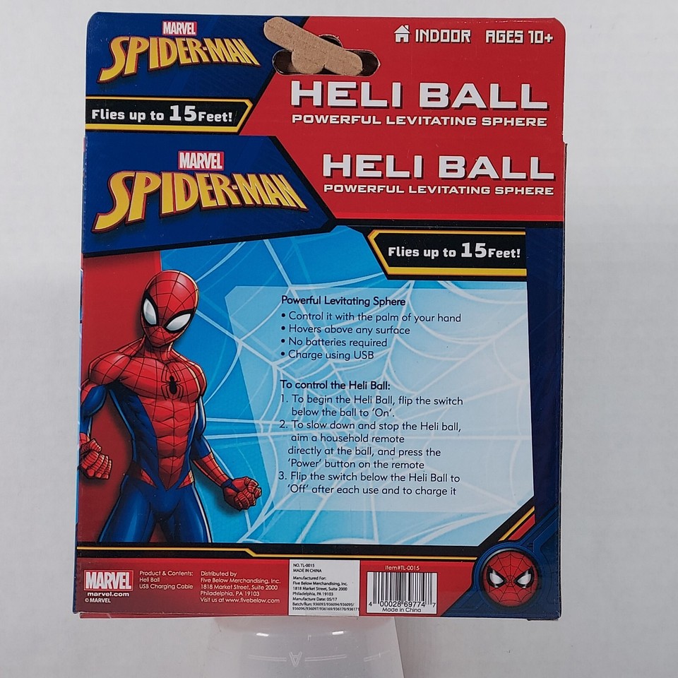 Marvel Spider-Man HELI BALL Indoor Ages 10+ (TL-0015) | eBay