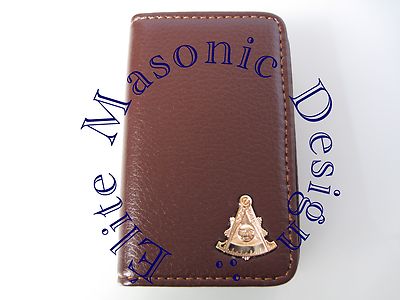 Masonic Past Master Business Card or Dues Card Holder. Gold/coffee. | eBay