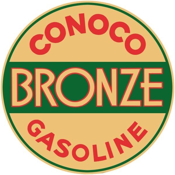 Conoco Bronze Gasoline NEW Sign 28" Dia. Round USA STEEL | eBay