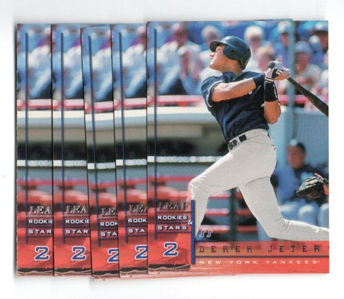 DEREK JETER 1998 LEAF ROOKIES AND STARS 5X NEW YORK YANKEES LOT | eBay