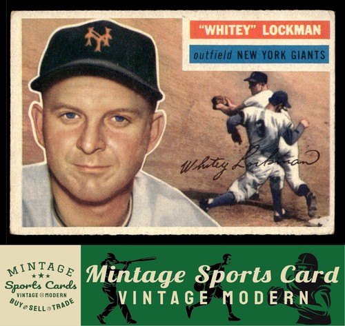 1956 Topps - Whitey Lockman - #205 New York Giants | eBay