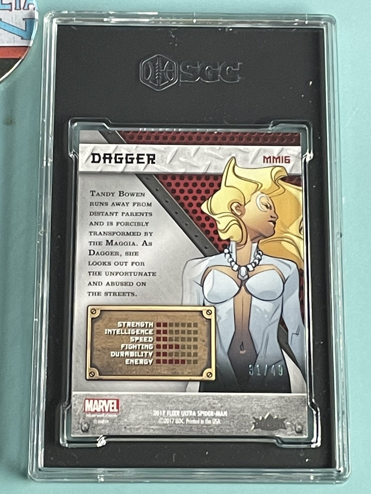 2017 Fleer Ultra Spider-Man MM16 + MM17 CLOAK & DAGGER Marvel Metal PMG ...