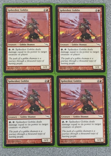 MAGIC THE GATHERING - SPIKESHOT GOBLIN 4XPLAYSET - MIRRODIN - COMMON ...