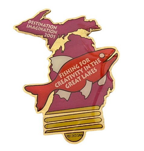 Vintage DI 2001 Michigan Destination Imagination Trading Pin- 16 ...