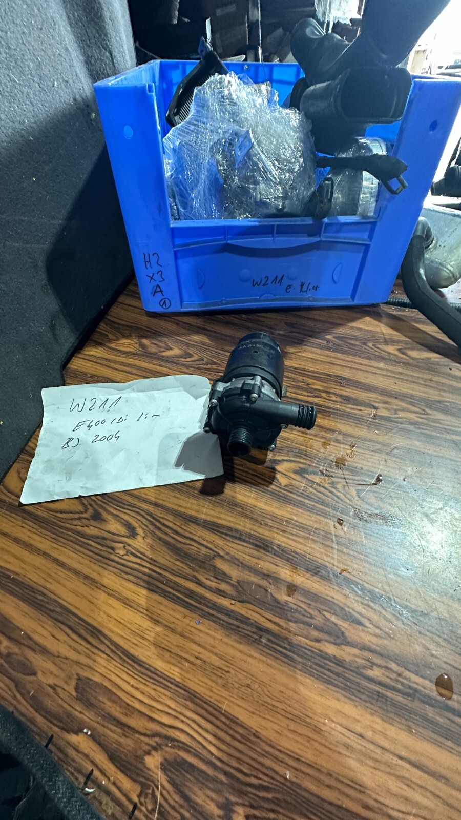 MERCEDES E KLASSE W211 W216 W221 S CL ZUSATZ WASSERPUMPE A0005000386 ...