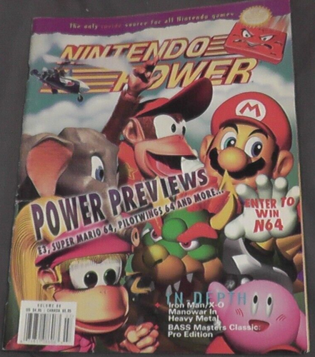 nintendo power july 1996 with poster n64 64 super snes mario donkey ...